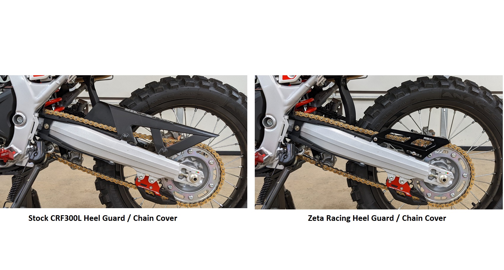CRF300L CRF250L Zeta Heel Guard / Chain Cover