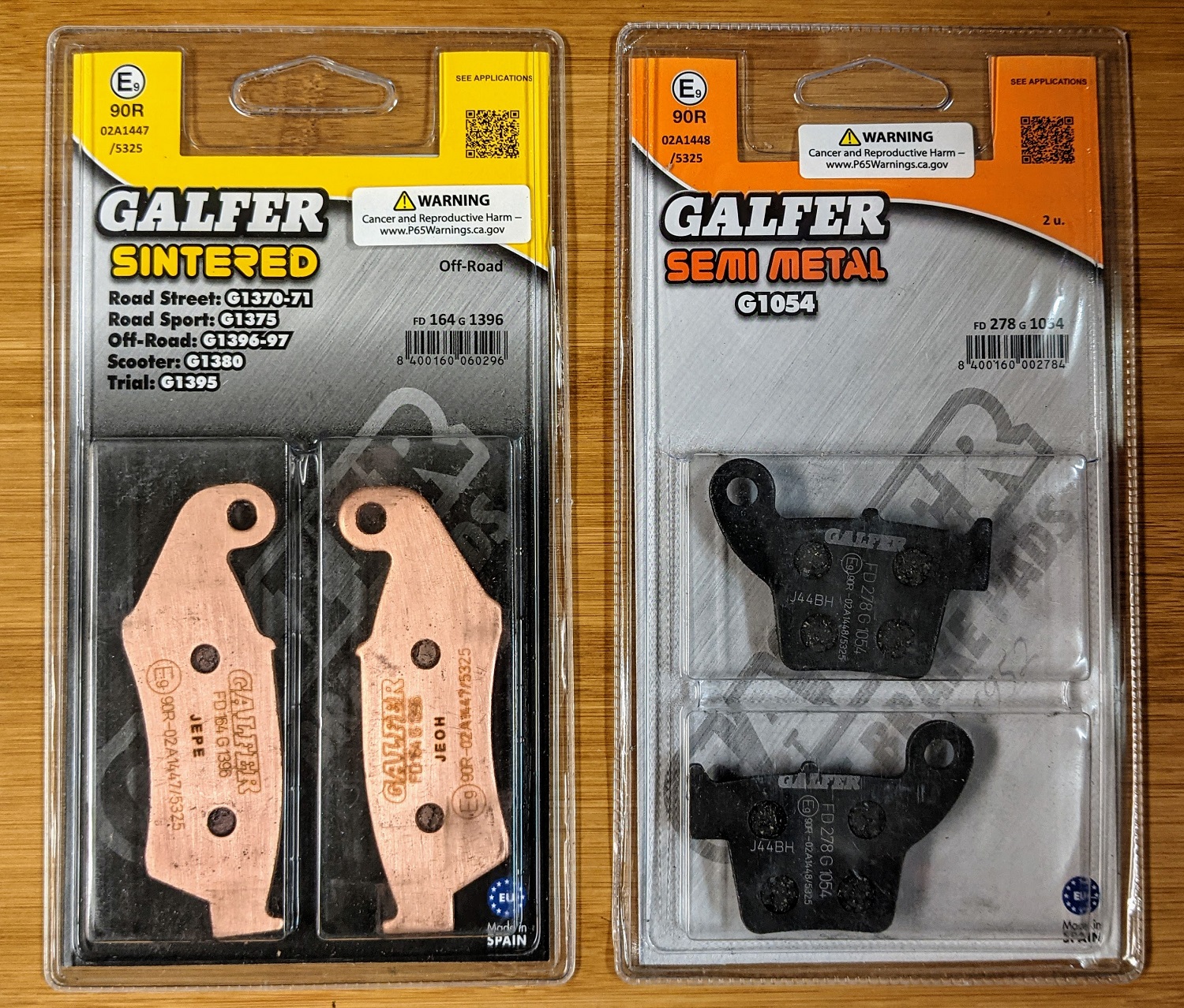 CRF450RL CRF450L Galfer Brake Pad Set