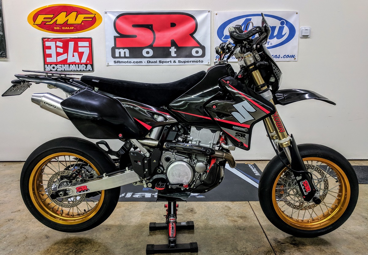 DRZ400SM DRZ400S Black / Gray / Red Graphics Kit