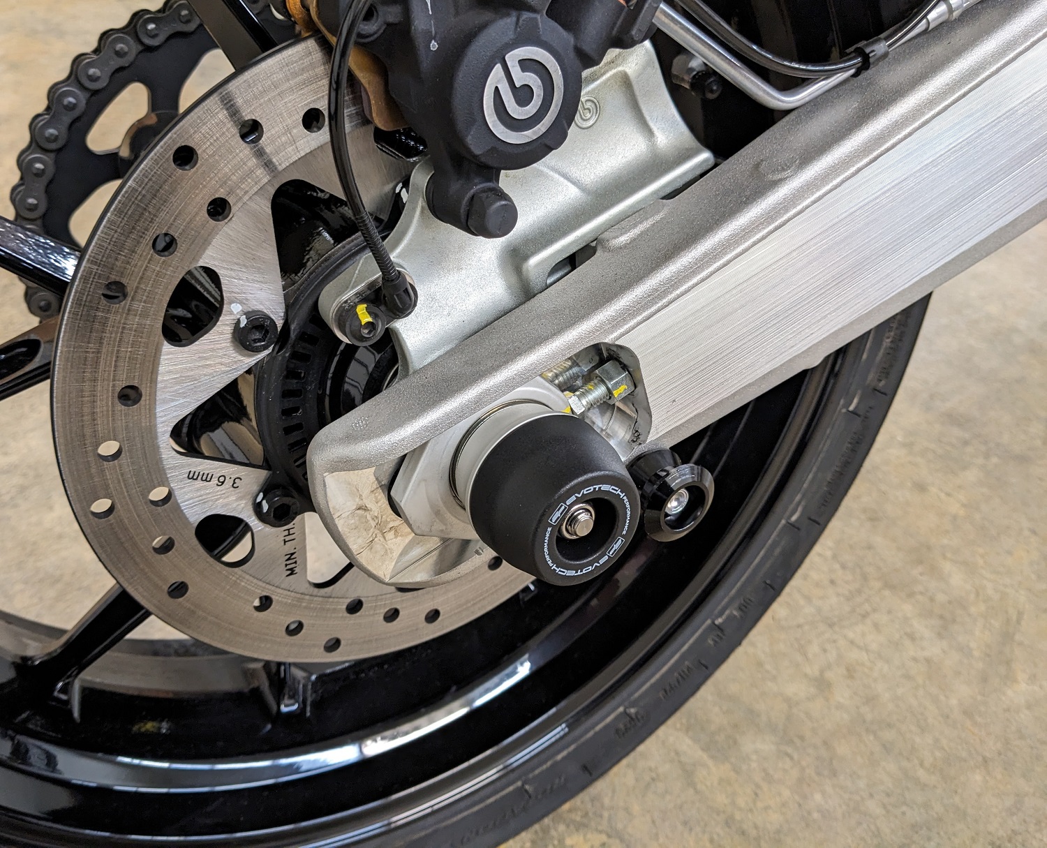 Ducati Hypermotard 698 Axle Sliders by Evotech Performance