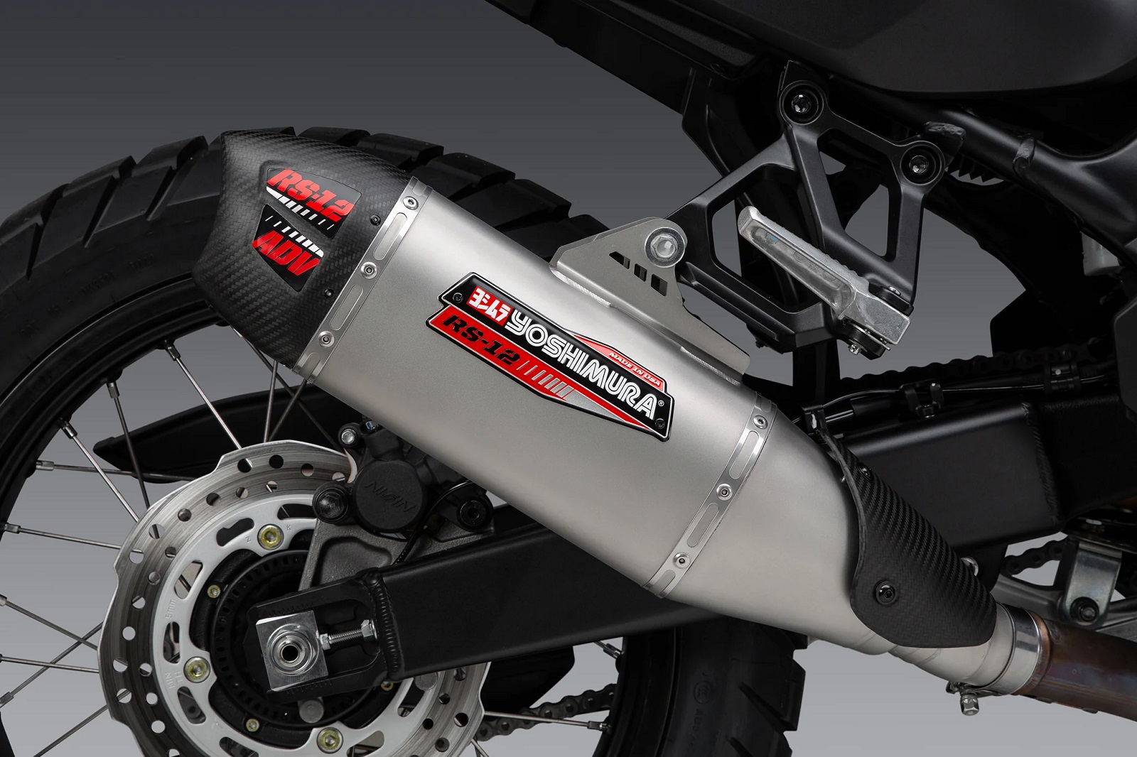 Honda Transalp XL750 Yoshimura RS-12 Slip-On Exhaust w/ Stainless Muffler