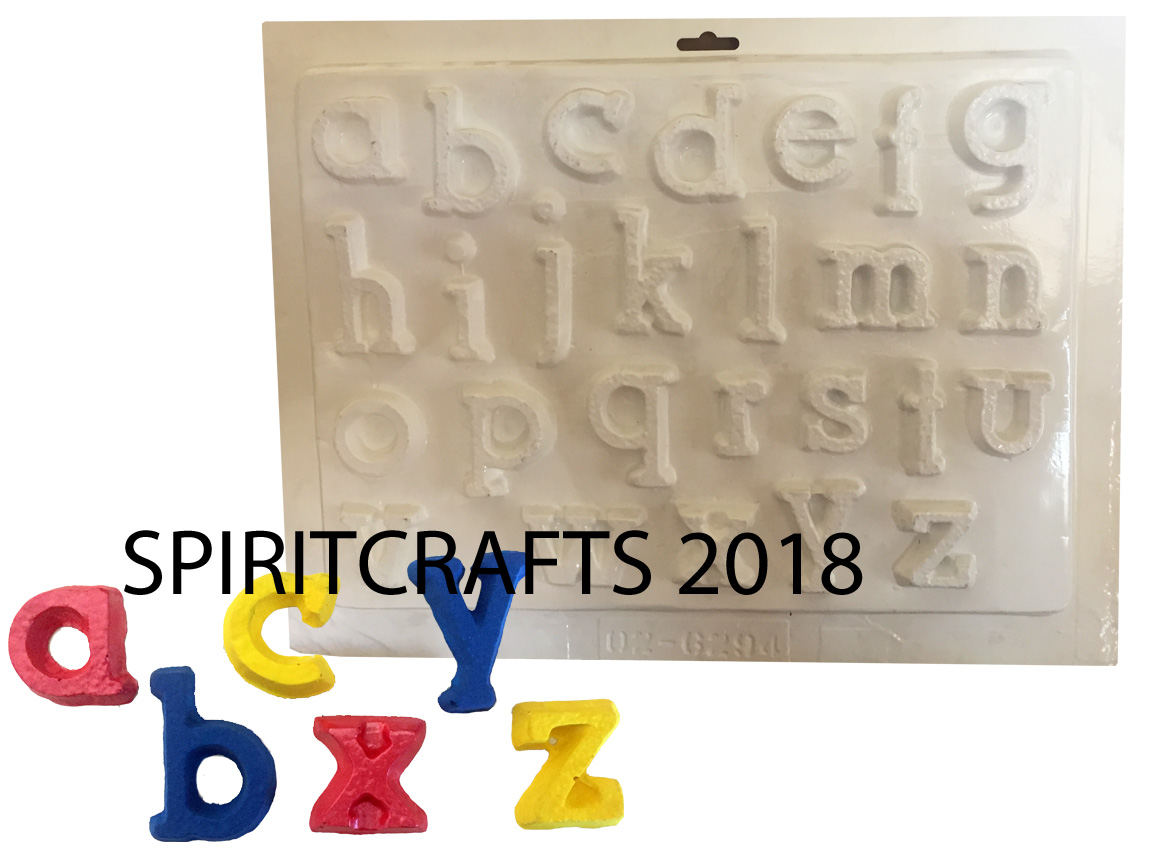 ALPHABET LETTERS PLASTER CRAFT MOLD (2" x 1.5")
