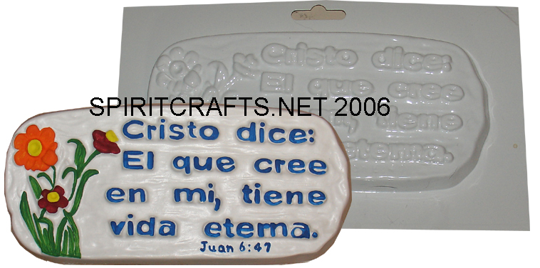 CRISTO DICE SPANISH RELIGIOUS PLASTER MOLD (8")