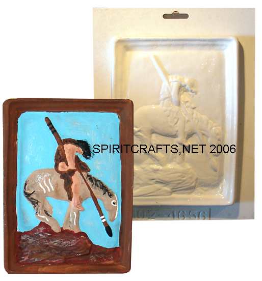 END OF TRAIL SOUTHWEST INDIAN PLASTER MOLD (8.25" HT)
