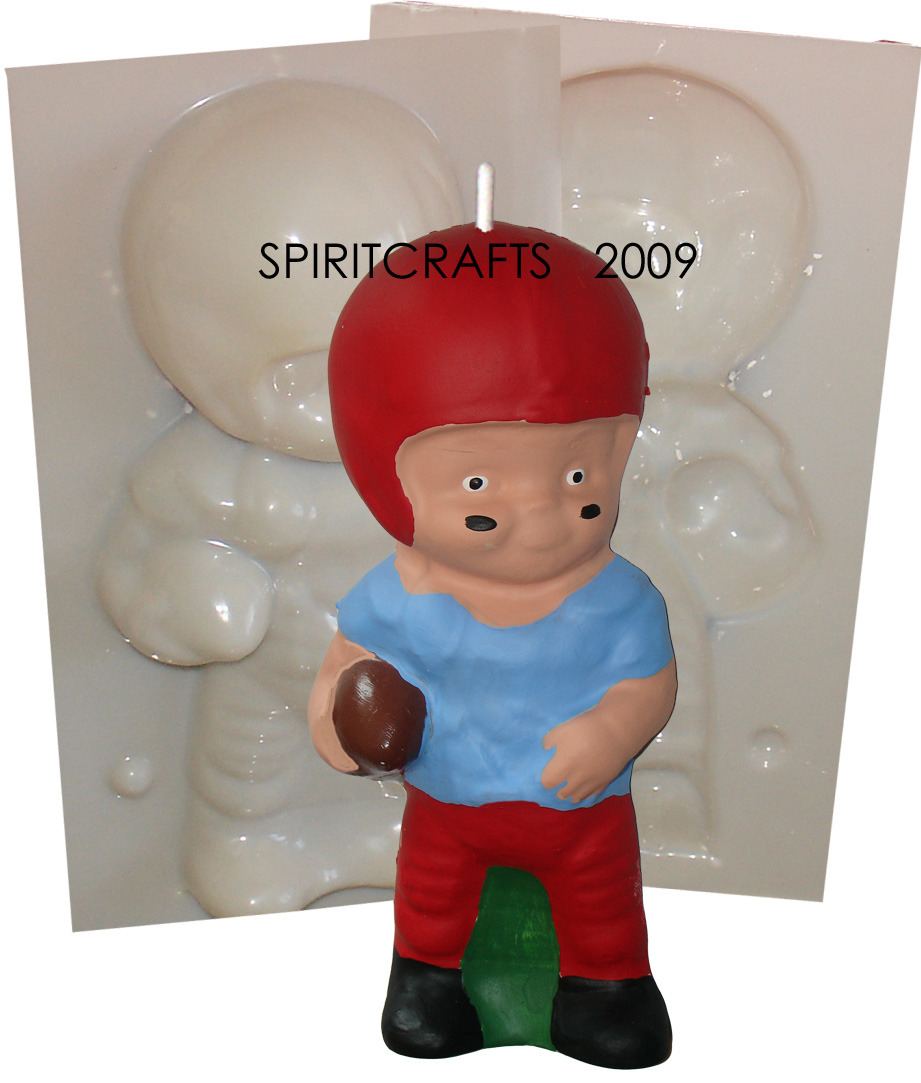 FOOTBALL PLAYER CANDLE MOLD (7.5" HT, 1 lb 8 oz)