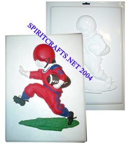 FOOTBALL PLAYER RUNNER PLASTER MOLD (11" x 14")