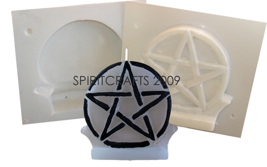 SMALL PENTACLE CANDLE MAKING MOLD (5.25" HT)