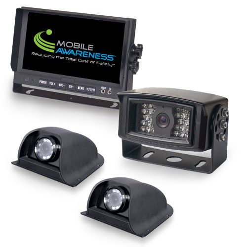 7" LCD Monitor with Triple Side View Camera System