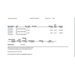 Dallas Cowboys Dak Prescott Youth Jersey Invoice