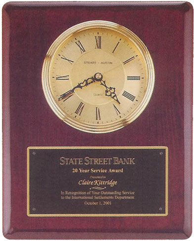 Rosewood Clock - Personalized Clocks - Engraved Clocks