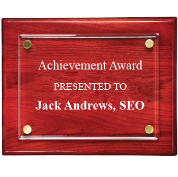 Rosewood Floating Acrylic Plaque - Trophy Central