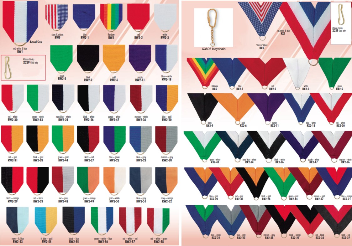 2" 1st, 2nd 3rd Place Medallions with Torch Design