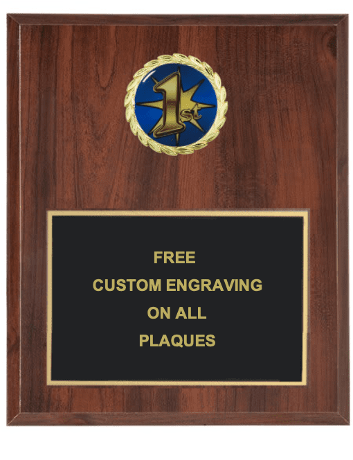 Beautiful 1st Place Insert Plaque from TrophyCentral