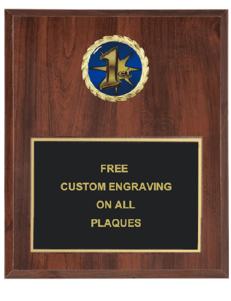Beautiful 1st Place Insert Plaque from | Cherry Insert Plaques