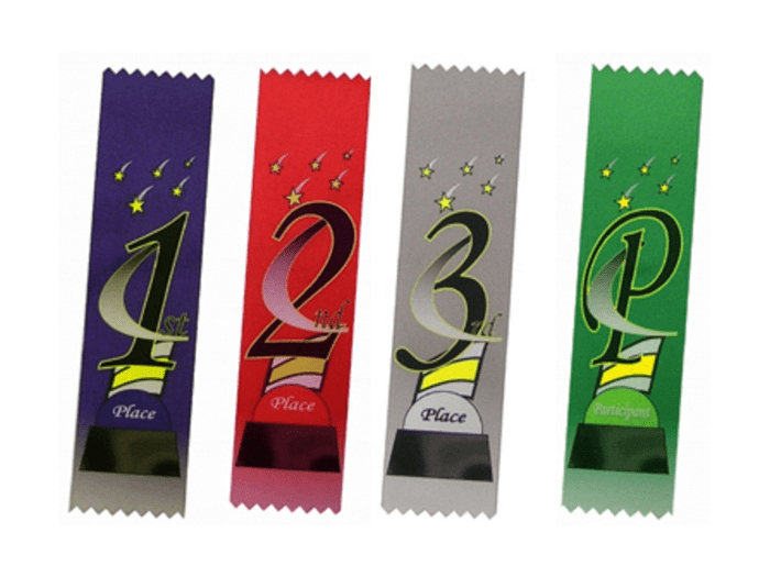 2" x 8" First - Third Place Award Ribbons | TrophyCentral