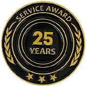 Beautiful 25-Year Service Anniversary Lapel Pins | TrophyCentral