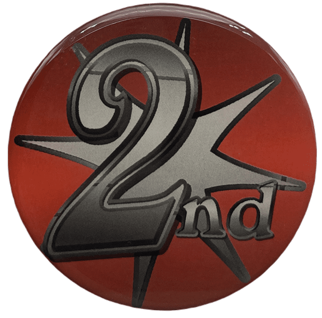 Colorful 2nd Place Epoxy-Covered Insert Decals | TrophyCentral