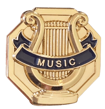 3D Series Gold Music Pins | Music Lapel Pins