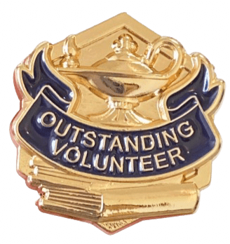 3D Series Gold Outstanding Volunteer Pins | TrophyCentral