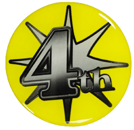 4th Place epoxy-Covered Inserts | Sports Award Inserts