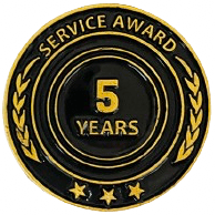 Beautiful 5-Year Service Anniversary Lapel Pins | TrophyCentral