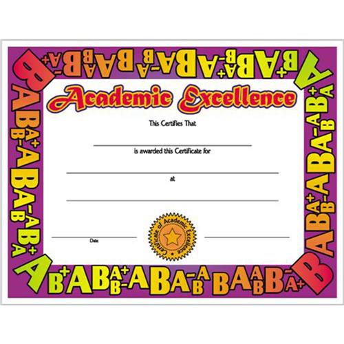 Academic Excellence Certificate | TrophyCentral