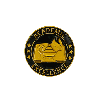Academic Excellence Gold Enamel Lapel Pins | TrophyCentral