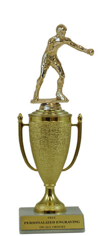 Boxing Trophy With Real Marble Base, Cup And Free Engraving | TrophyCentral