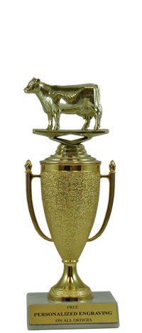 Cow Trophy With Real Marble Base, Cup And Free Engraving | TrophyCentral