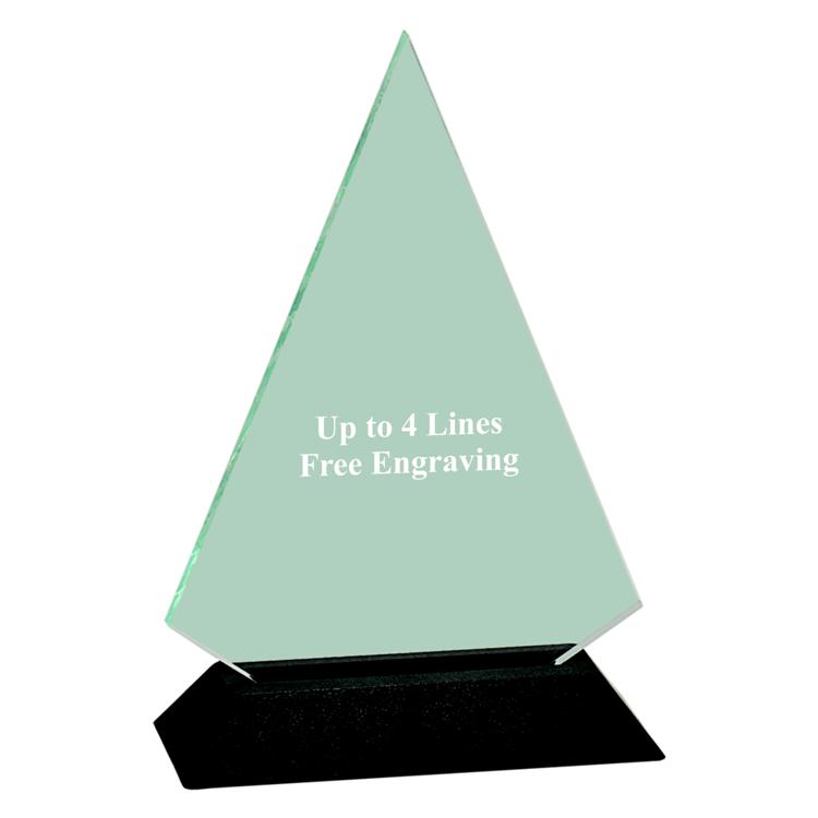 Acrylic Triangle Award with Black Base | TrophyCentral