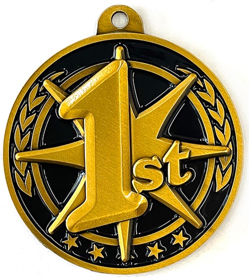 Antique Gold 1st Place Award Medal | TrophyCentral