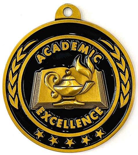 Antique Gold Academic Excellence Medals | TrophyCentral