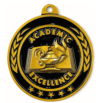 Antique Gold Academic Excellence Medals | TrophyCentral