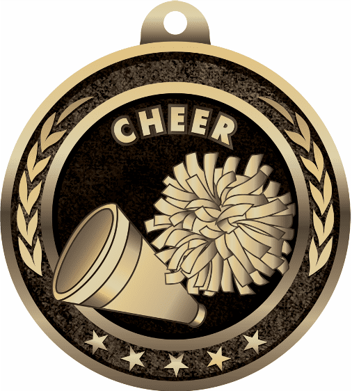Antique Gold Cheer Medals | TrophyCentral