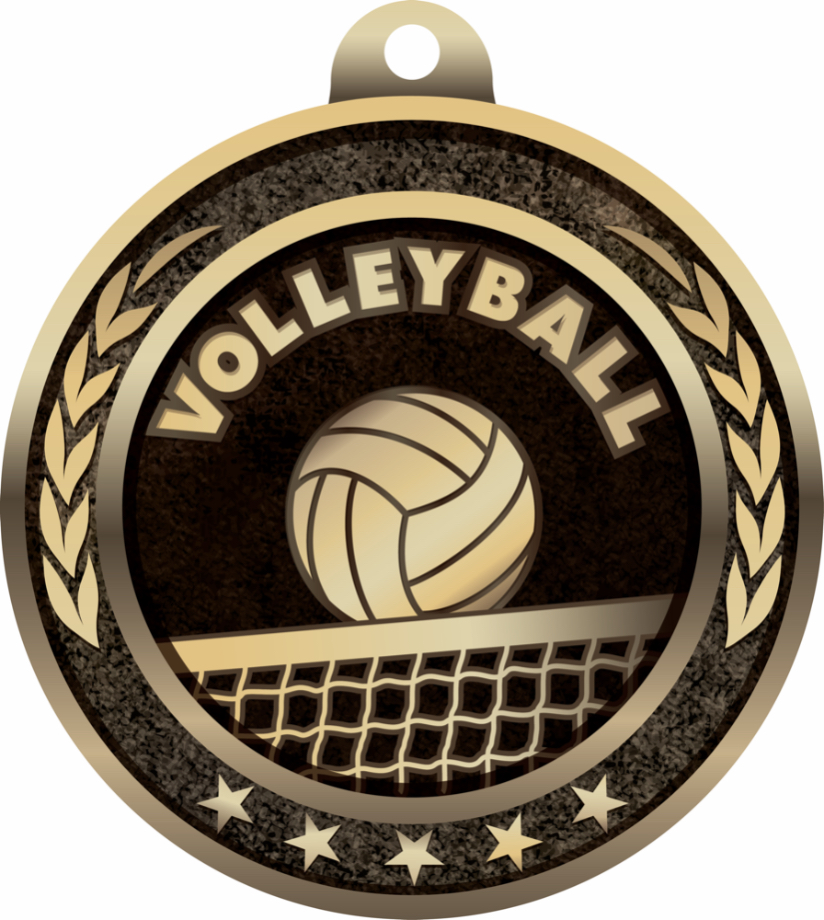 Antique Gold Volleyball Medals | TrophyCentral