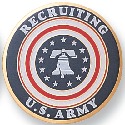 Army Recruiting Service Medal Inserts (Etched)