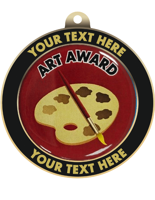 Art Insert Medals with Personalized Front Rim