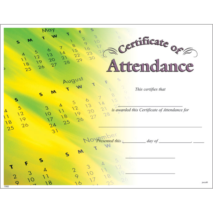 Attendance Certificates, Photo Attendance Certificate