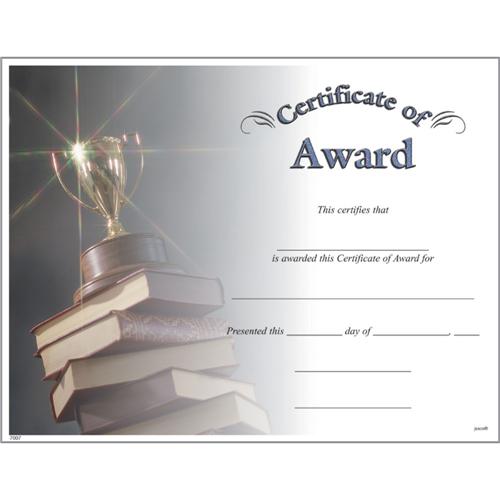 Certificate of Award from TrophyCentral
