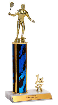 Badminton 1st, 2nd and 3rd Place Trim Trophies