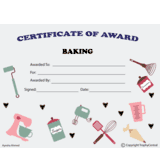 Free Cooking Templates, Free Cooking Certificate Templates