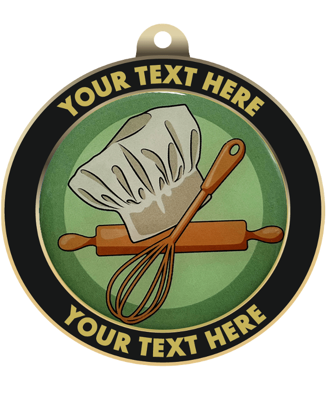 Colorful Baking Insert Medals with Customizable Front Rim | TrophyCentral