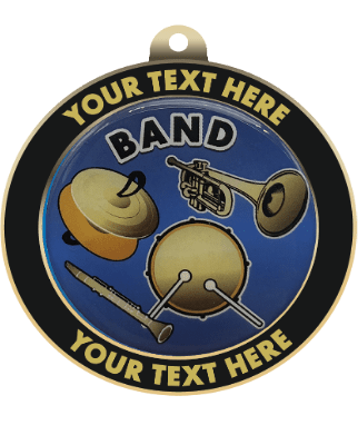 Colorful Band Insert Medals with Personalized Front Rim