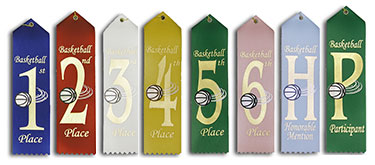 Basketball Ribbons, Basketball Award Ribbons | Trophy Central