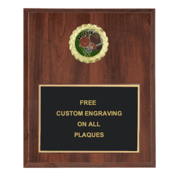 Beautiful Basketball Insert Plaque from TrophyCentral