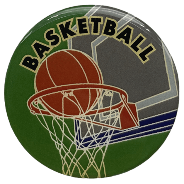 Colorful Basketball Epoxy-Covered Insert Decals | TrophyCentral
