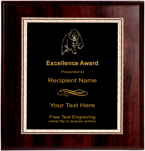 Bear Plaques, Bear Award Plaque | TrophyCentral