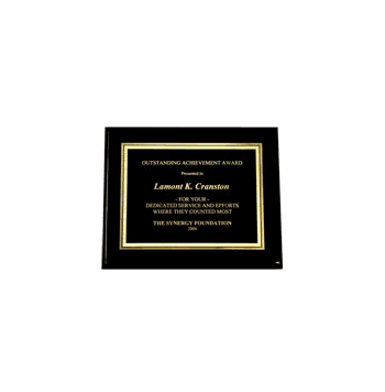 Black Piano Finish Plaque - Piano Finish Plaque