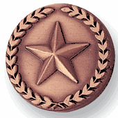 Bronze Star With Wreath - 7/8 Inch - BR Series Enameled Pins