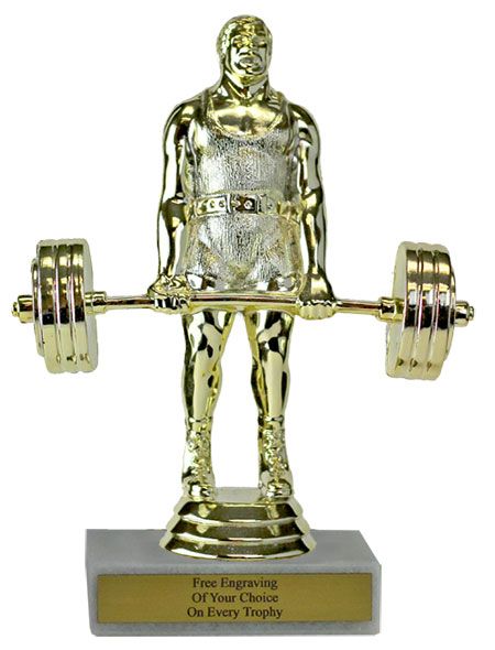 Budget Weightlifter Award Trophy, Cheap Trophy for Weightlifting